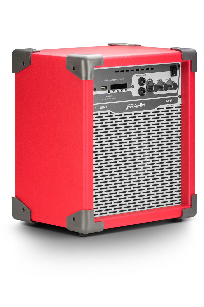Caixa Amplificada Multiuso Frahm – LC 250 APP Vermelha - Frahm
