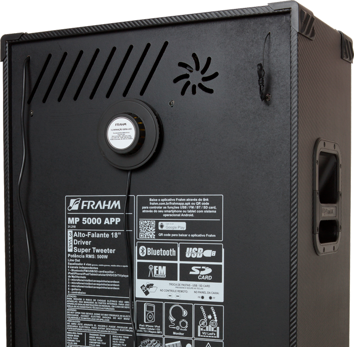 Caixa Amplificada Multiuso Frahm – MP 5000 APP - Frahm